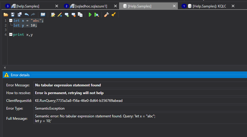 KQL Kernel doesn't handle empty lines in cells · Issue #1662 · dotnet/interactive · GitHub