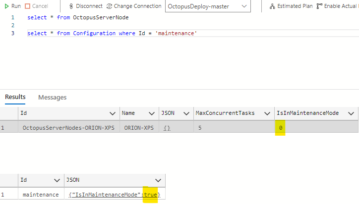 Apioctopusservernodesping Endpoint Does Not Correctly Report On The Clusters Maintenance 
