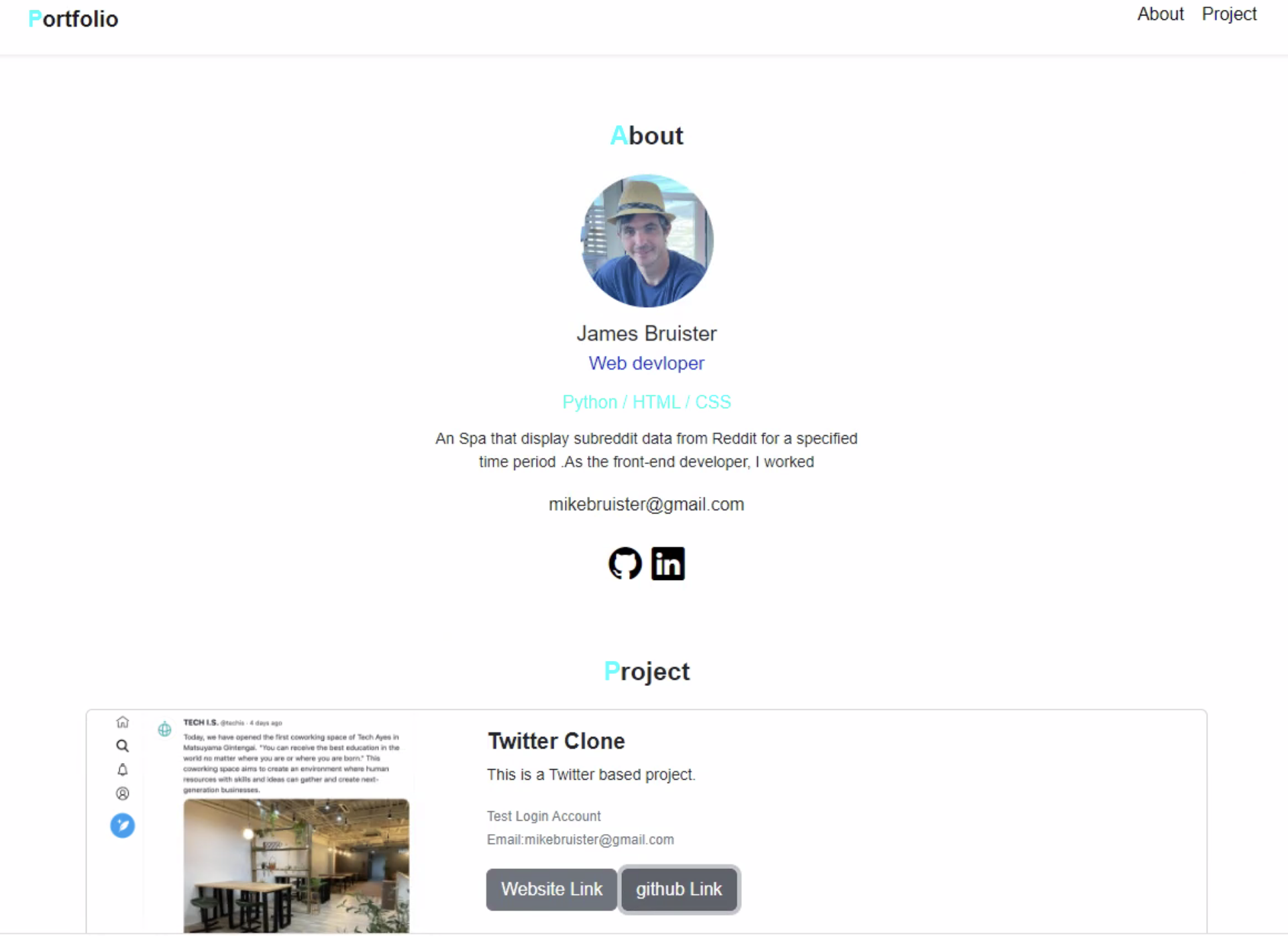 GitHub - mikebruis/James-Portfolio