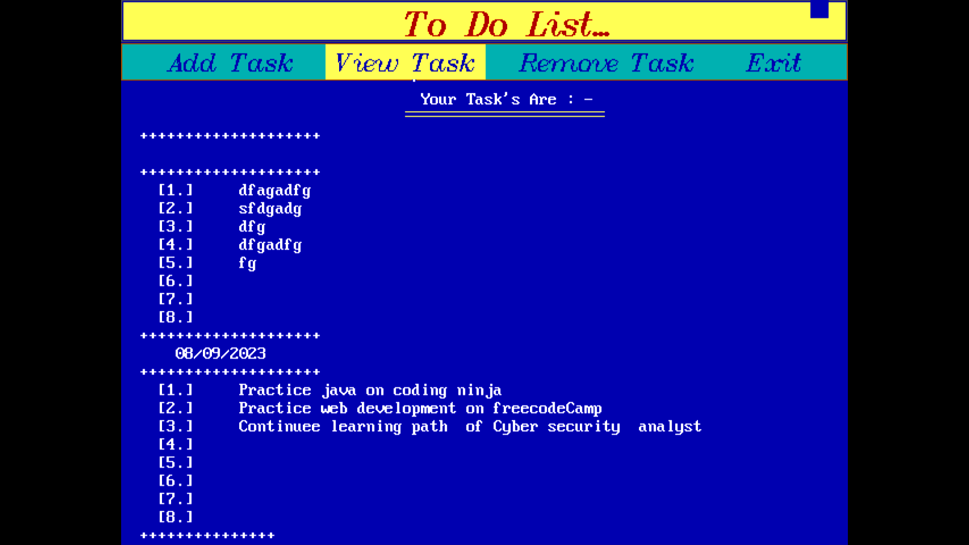 Github Hey Its D2t2 Todo List In C Todo List App In C Programming Language Using Graphics