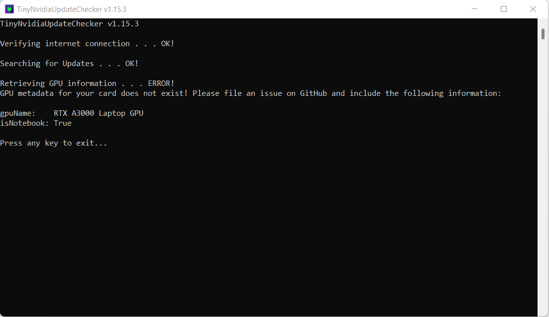 Retrieving GPU Information Error because networking issues · Issue #142 · ElPumpo ...