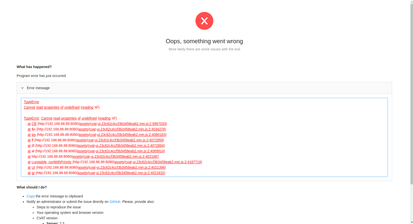 Js Error After Importing Annotation Using Api · Issue 5281 · Cvat Ai 2593