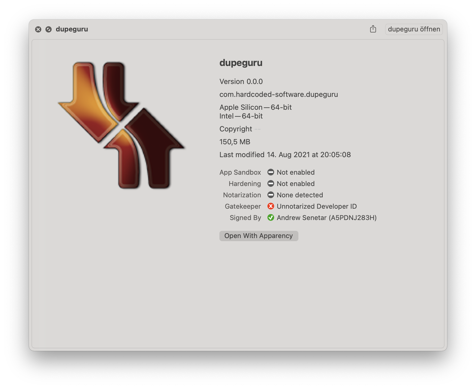 Wrong version number (0.0.0) on macOS · Issue #954 · arsenetar/dupeguru · GitHub