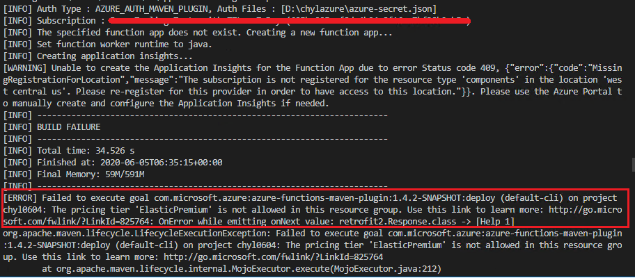 Cant Deploy Function To Windows Of Jdk11 When Pricingtier Is Set To Premium · Issue 1083 8769
