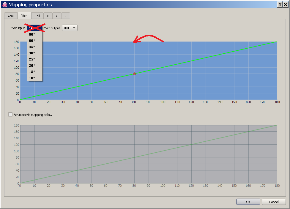 Selection for Pitch Max input 180 does not work · Issue #1251 · opentrack/opentrack · GitHub