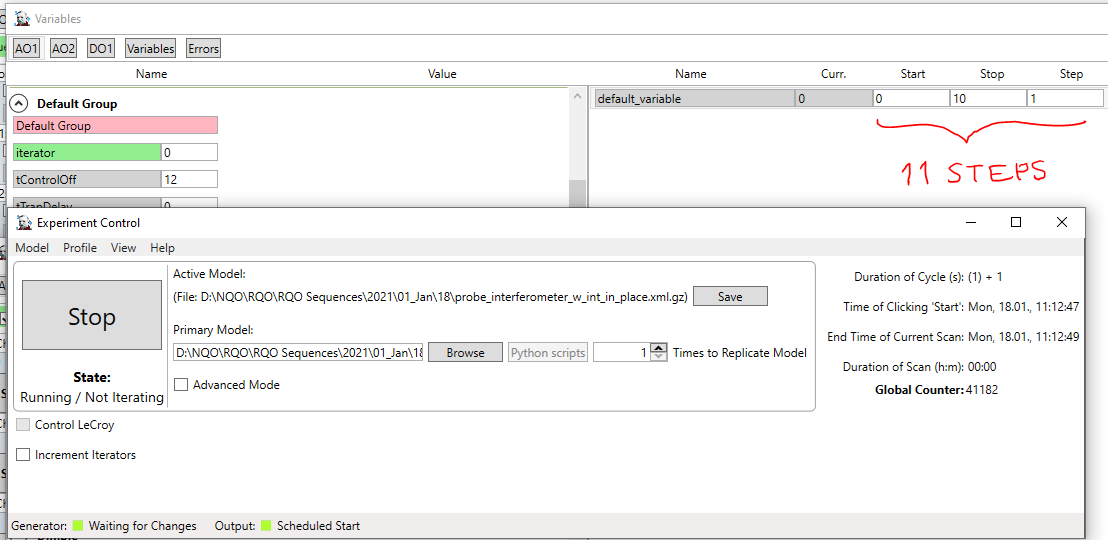 Iterator variable not iterated correctly: Keeps the Start value and claims Number of Iterations ...