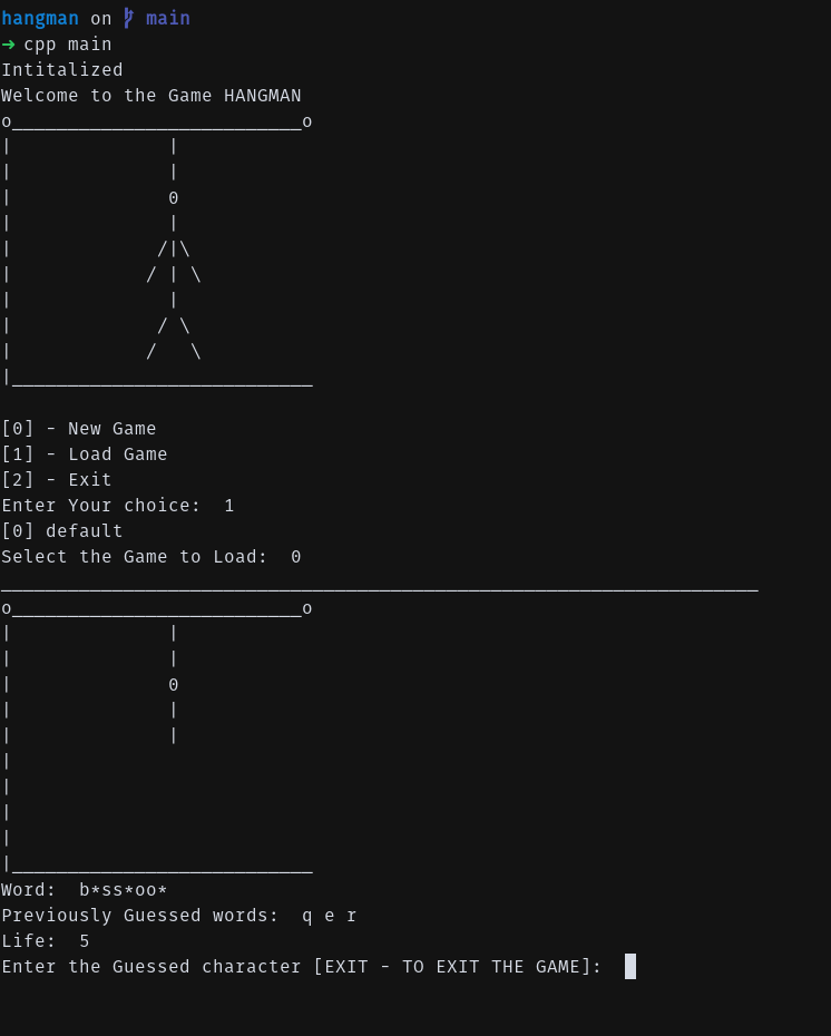 GitHub - BLooDBRothER/Hangman-cpp: A small word finding game.