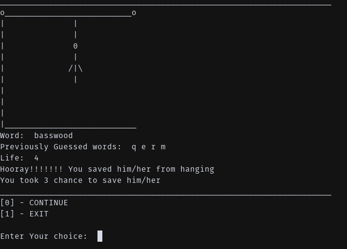 GitHub - BLooDBRothER/Hangman-cpp: A small word finding game.