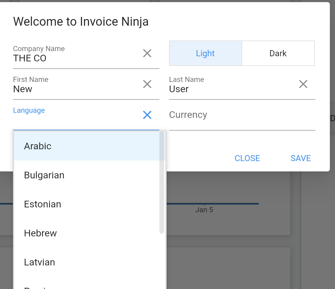 Cannot select English or any except a limited set of currencies. · Issue #8075 · invoiceninja ...