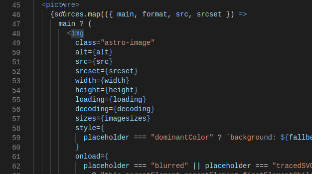 🐛 BUG: The extension shows TypeErrors if a loop is run inside an attribute inside the JSX ...