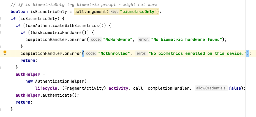 [local_auth] "authenticate" with parameter "useErrorDialogs = true" does not open a dialog ...