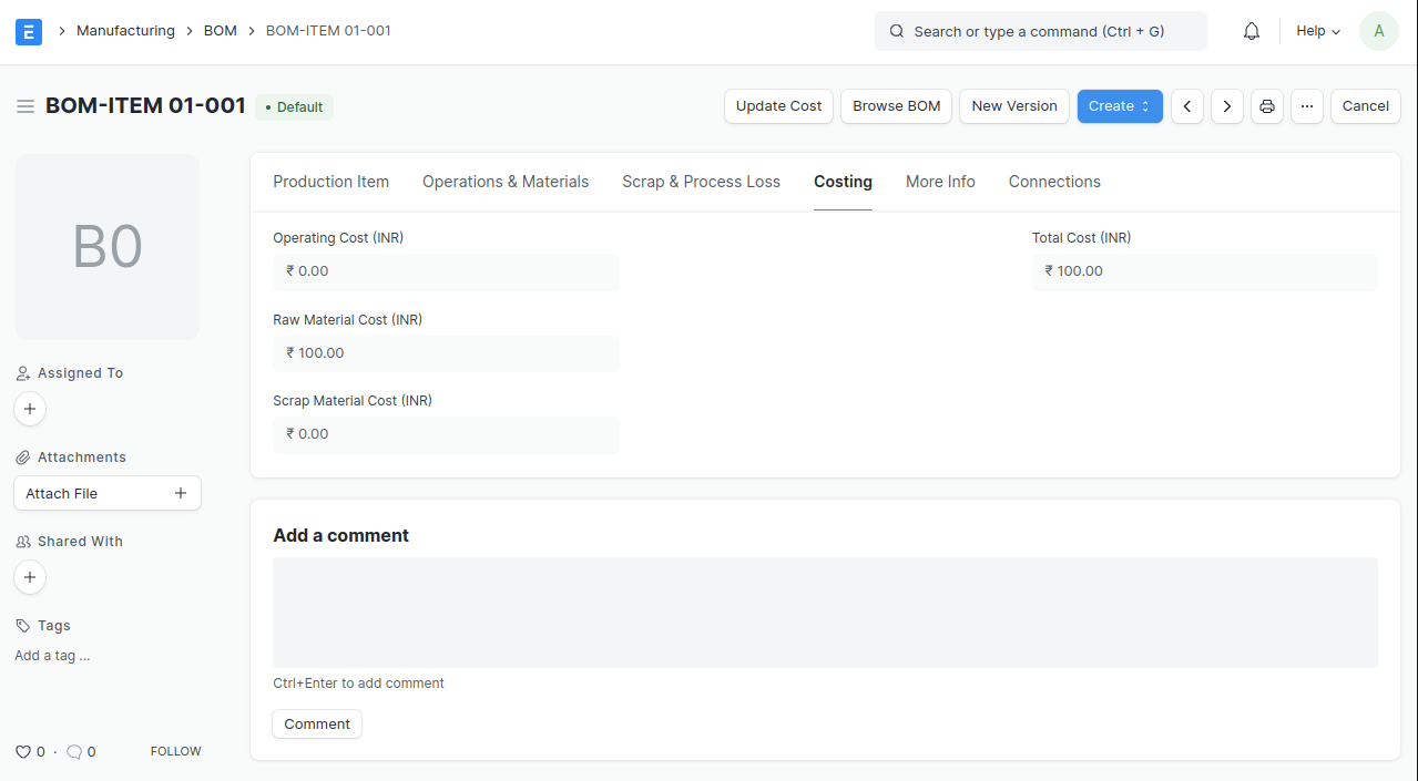 BOM Update Cost set 0$ when no actual qty · Issue #33830 · frappe/erpnext · GitHub