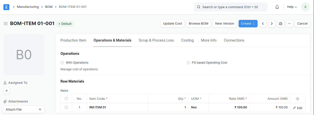 BOM Update Cost set 0$ when no actual qty · Issue #33830 · frappe/erpnext · GitHub