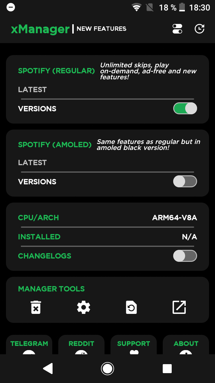 Unable to display Spotify versions · Issue #112 · Team-xManager/xManager · GitHub