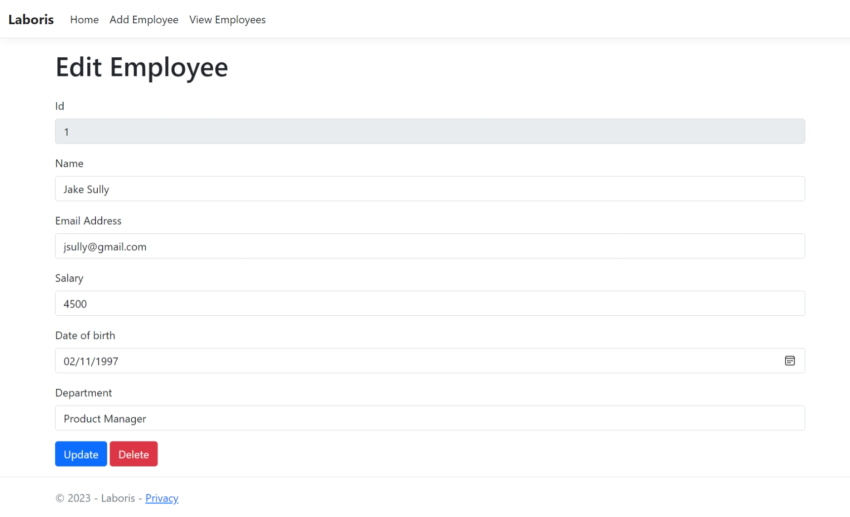 GitHub - alenscaria/Laboris: A Simple Employee Management Web App built ...