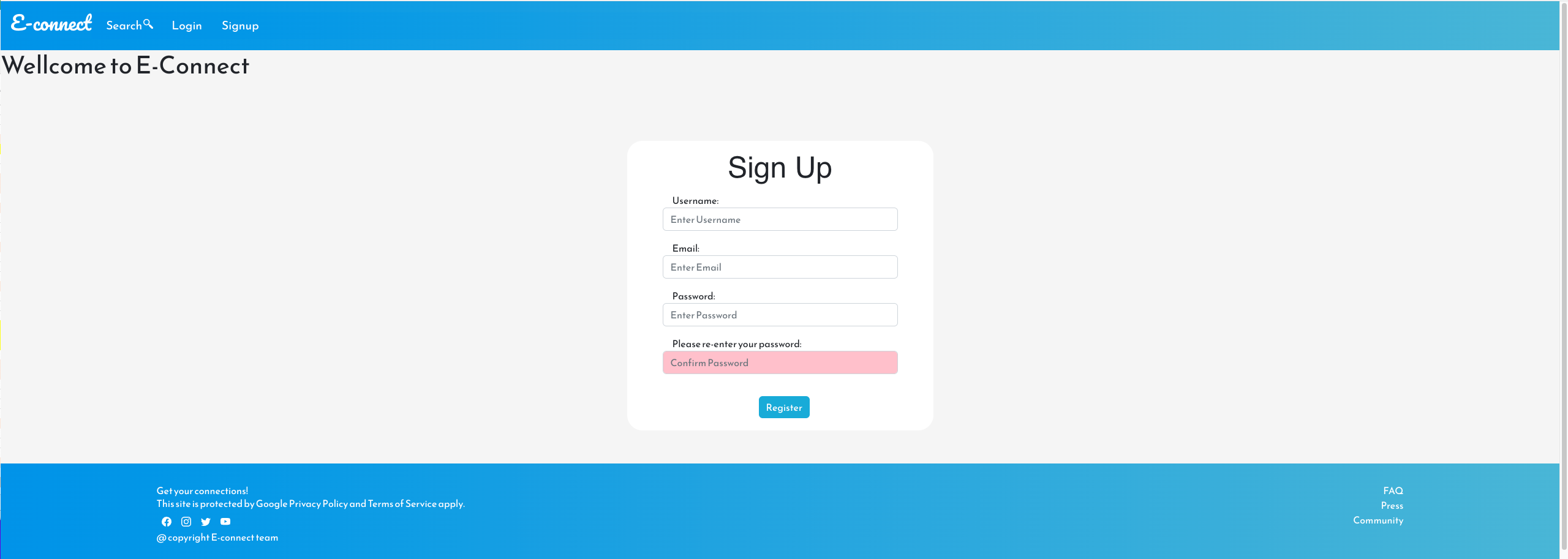 GitHub - JasonKTChen/E-connect: A web application allowing users to build professional connections.