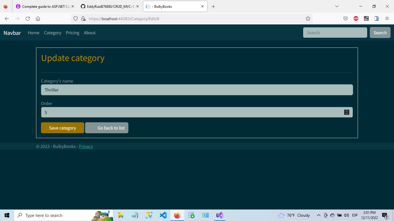 GitHub - EddyRuizB76880/CRUD_MVC: This project is the result of completing the first section of ...