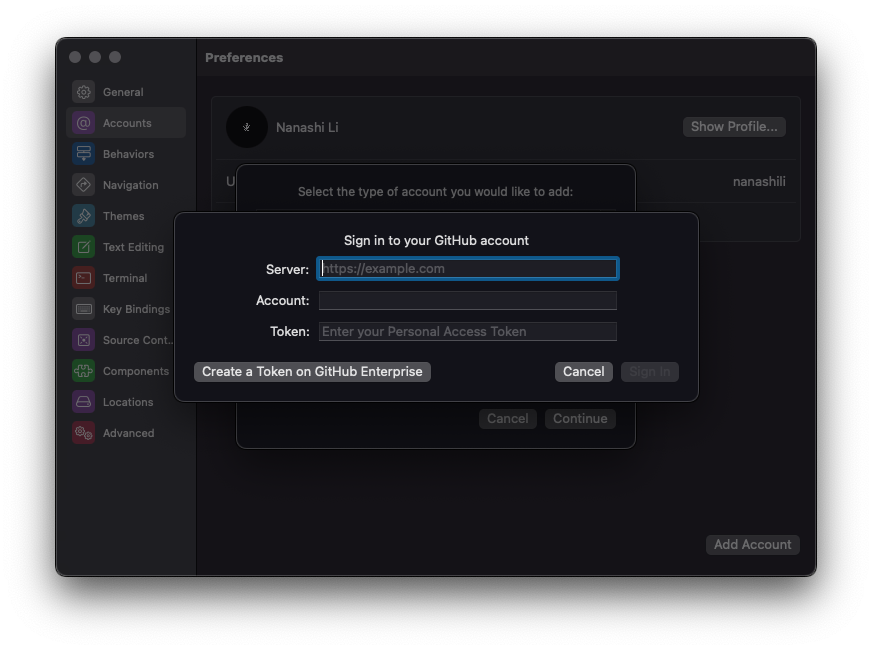 Modal Github personal access · Issue #162 · AuroraEditor/AuroraEditor · GitHub