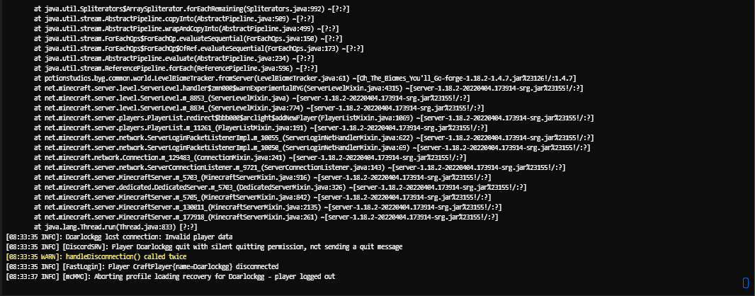 Client can't connect to server - Citizens + Biomes you go - Arclight 1.18.2 · Issue #813 ...