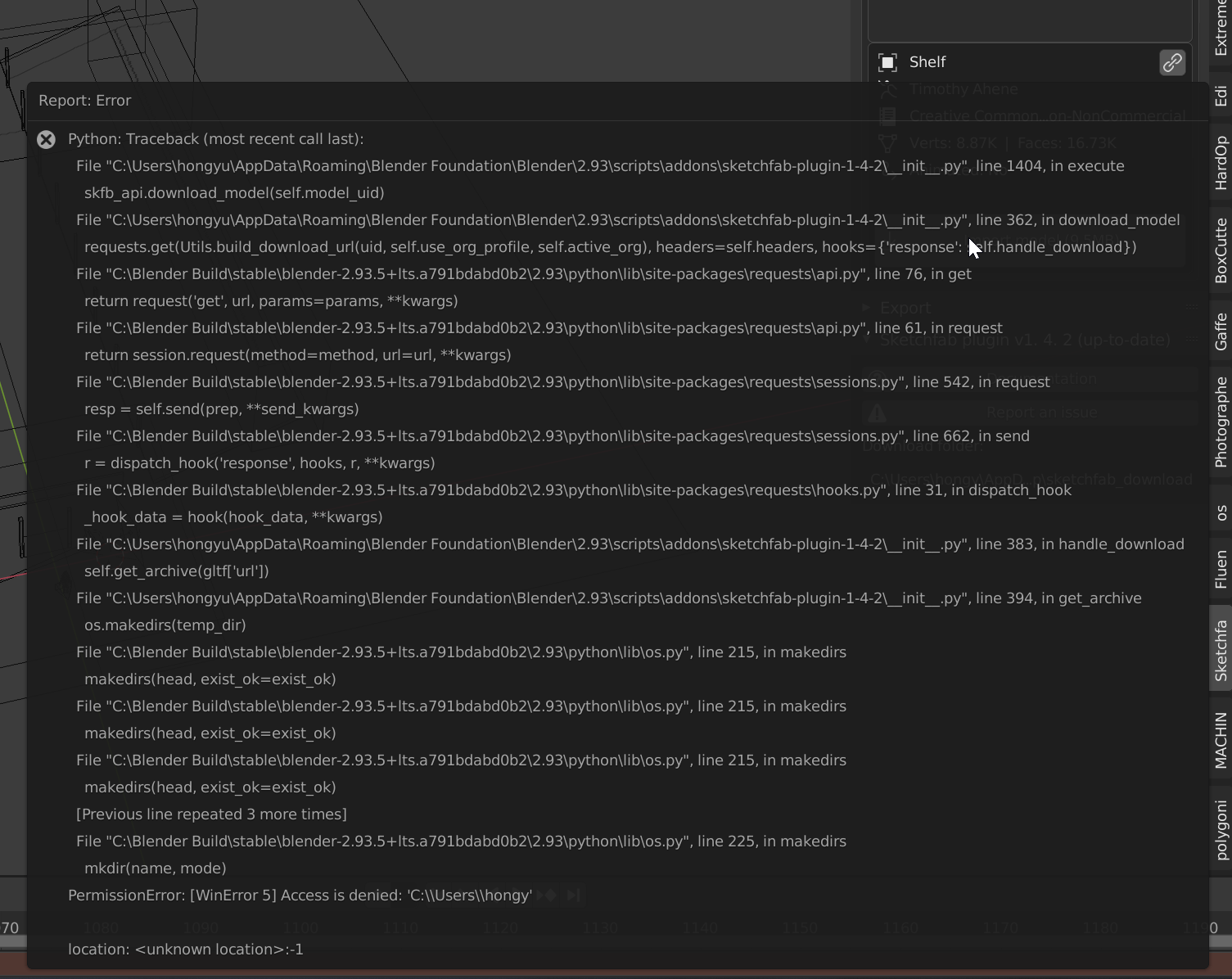 Download Doesnt Work · Issue 56 · Sketchfabblender Plugin · Github