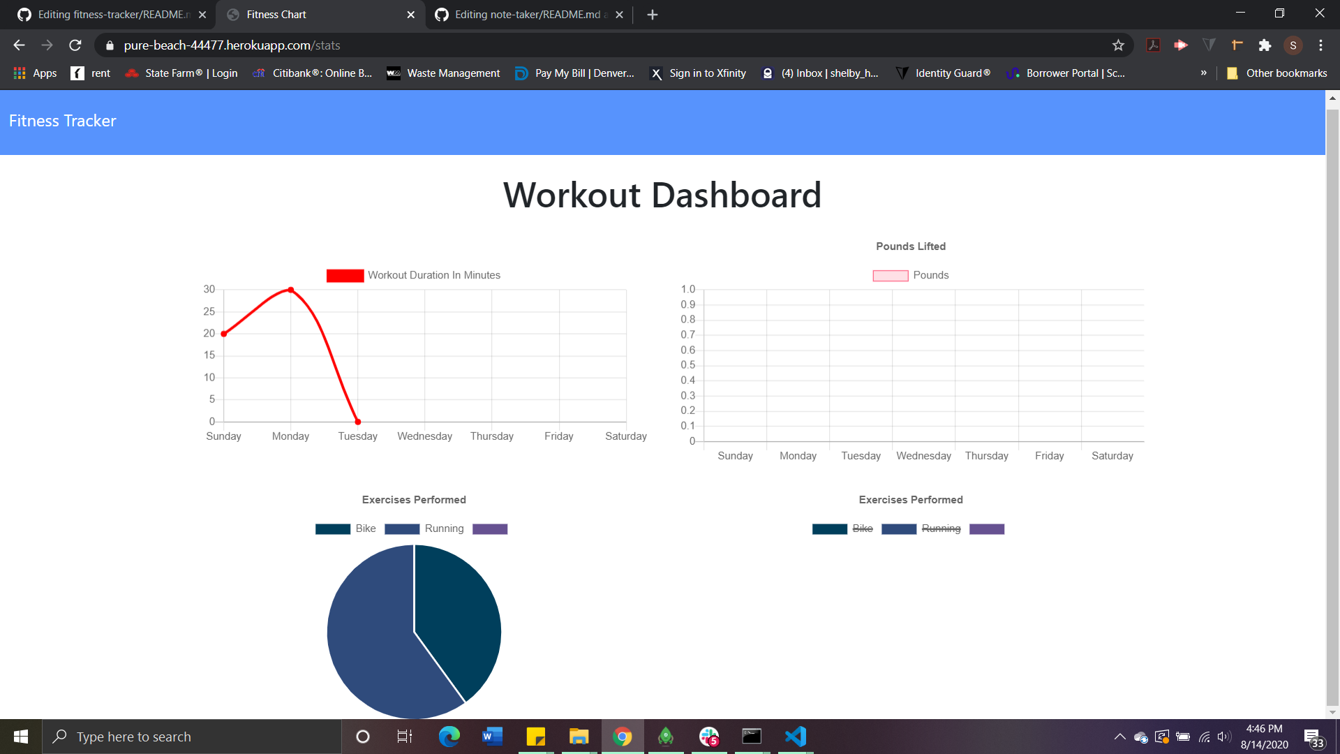 GitHub - shandfield/fitness-tracker