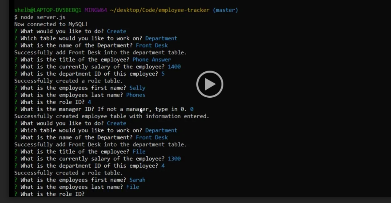 GitHub - shandfield/Employee-Tracker