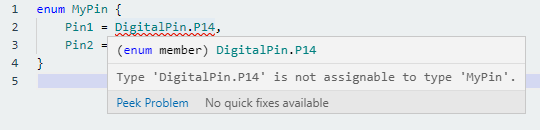 Cannot assign the enum value with value from another enum. · Issue ...