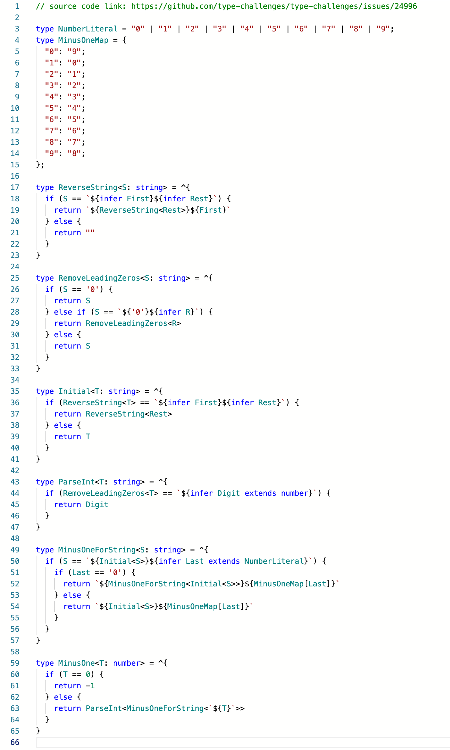 2257 - MinusOne · Issue #24996 · type-challenges/type-challenges · GitHub