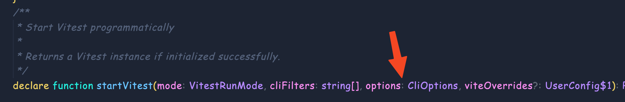 Nodeapi `startvitest` Parameter Type Differs From The Example In The Documentation · Issue 