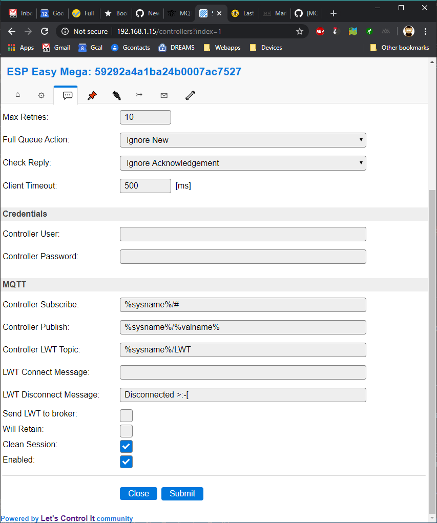 LWT connect message with retain sent when both 'Send LWT' and 'Will ...