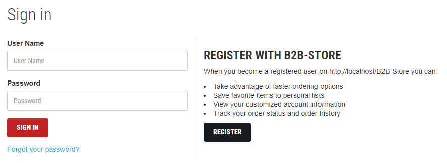 Redesign login form and add it to main page · Issue #12 · VirtoCommerce/vc-theme-b2b · GitHub