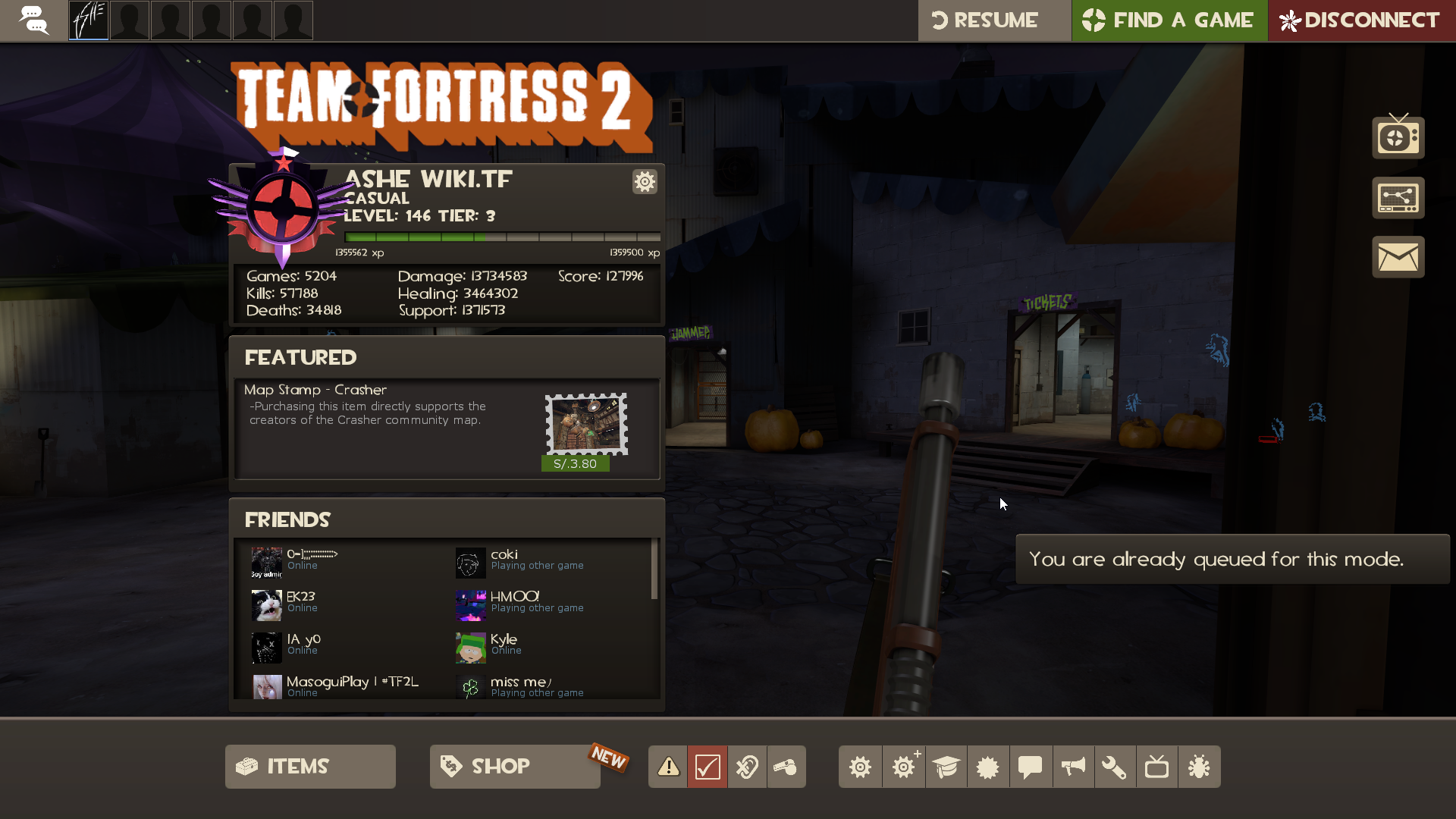 [TF2] The "You are already queued for this mode" sometimes gets stuck in the screen · Issue ...