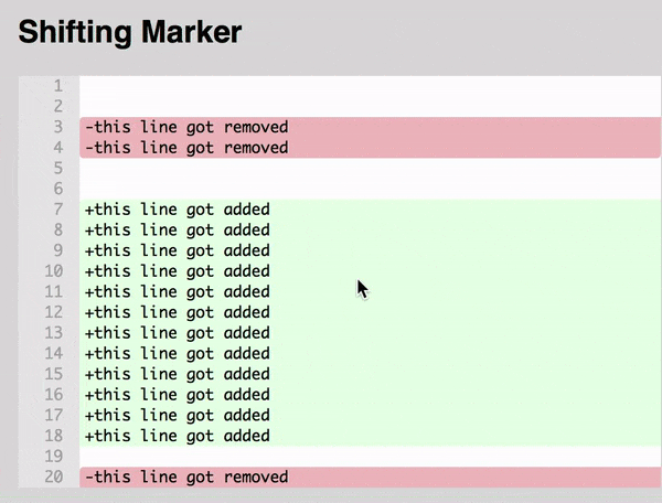 Markers shift if there is a maxLines property is set for longer line content · Issue #392 ...