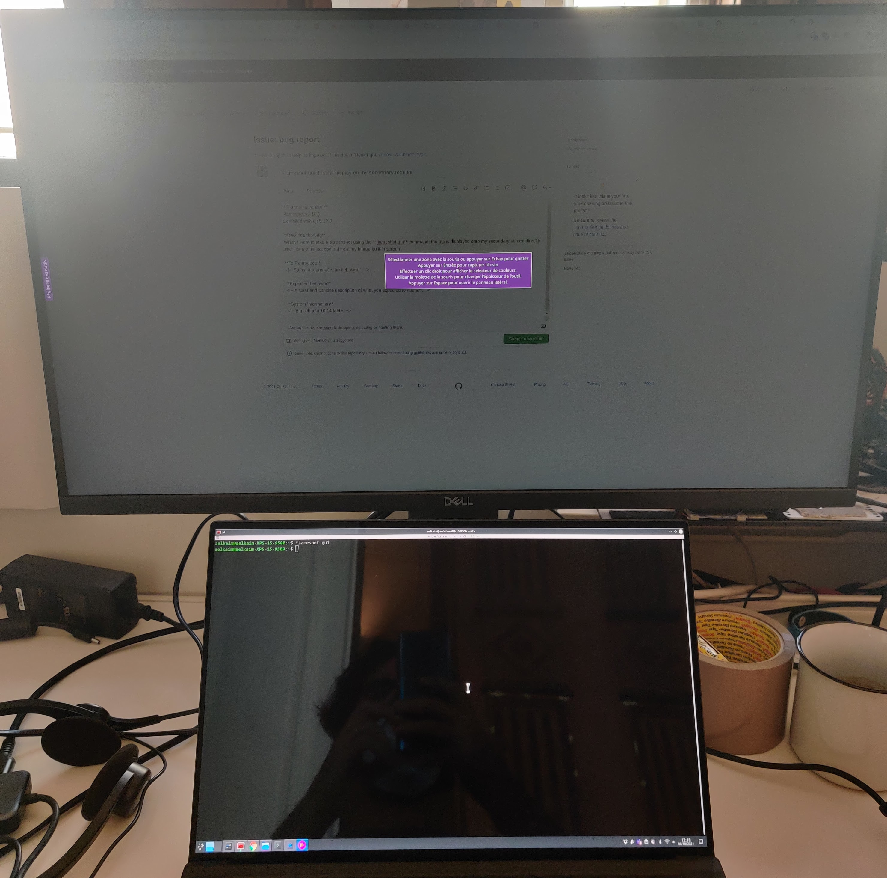 Flameshot Gui Only Displays On My Secondary Monitor Using Wayland Composer · Issue 1938