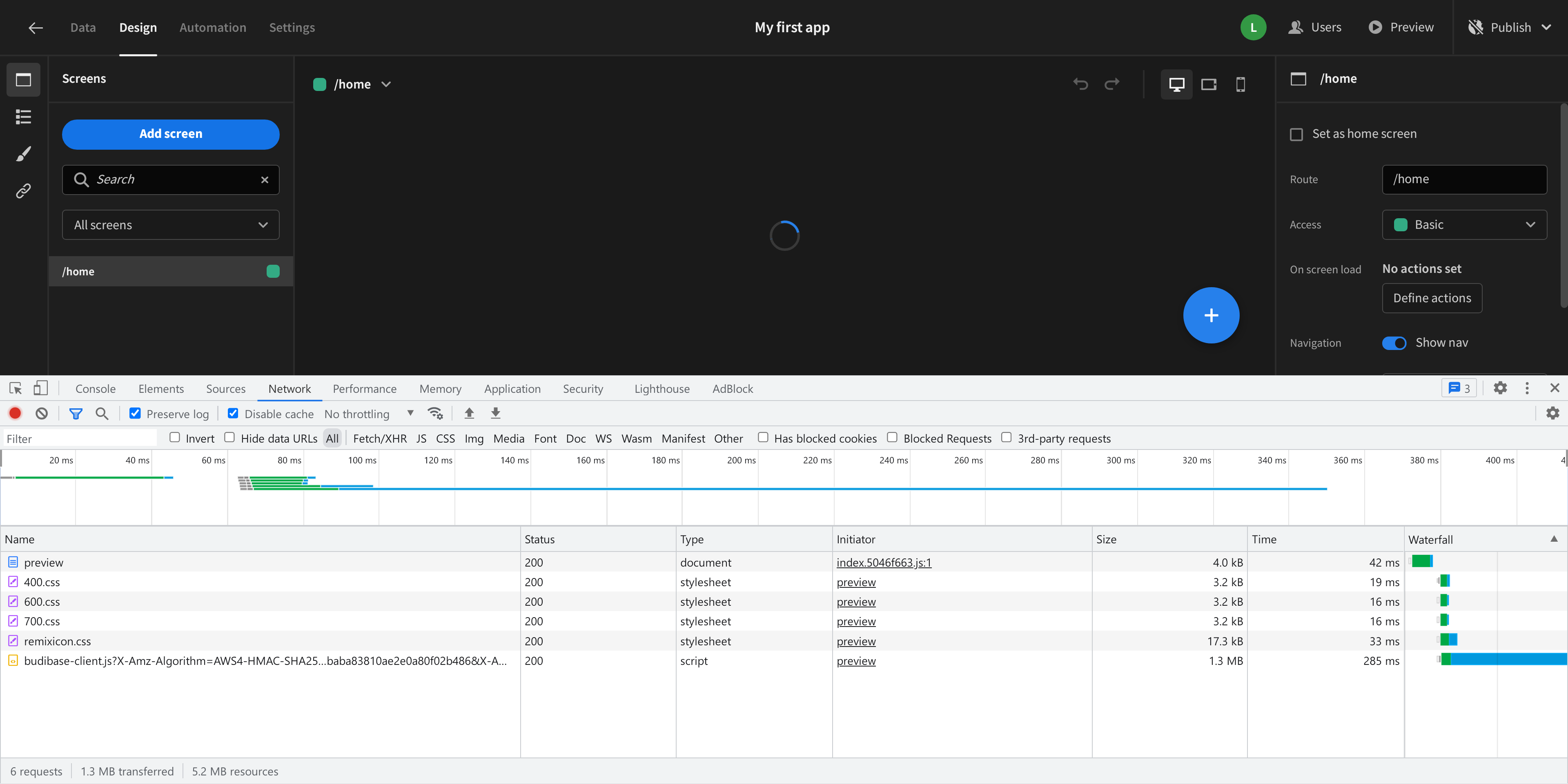 Design Page Keeps Loading And The Official Fix Does Not Work · Issue 11149 · Budibasebudibase