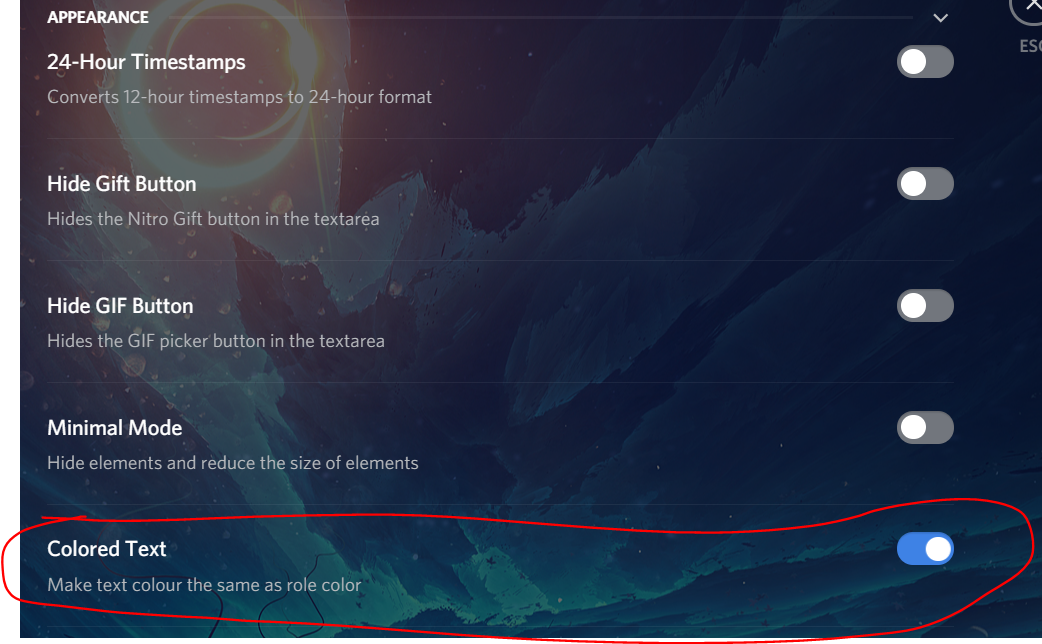 [Bug] Colored Text setting not working · Issue #713 · BetterDiscord/BetterDiscord · GitHub
