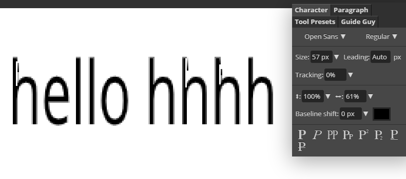 Open Sans font text issue · Issue #1719 · photopea/photopea · GitHub