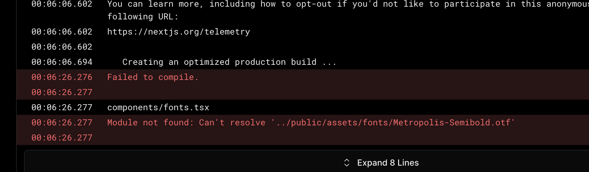 Custom Fonts not working on Vercel Deploy · Issue #56873 · vercel/next.js · GitHub
