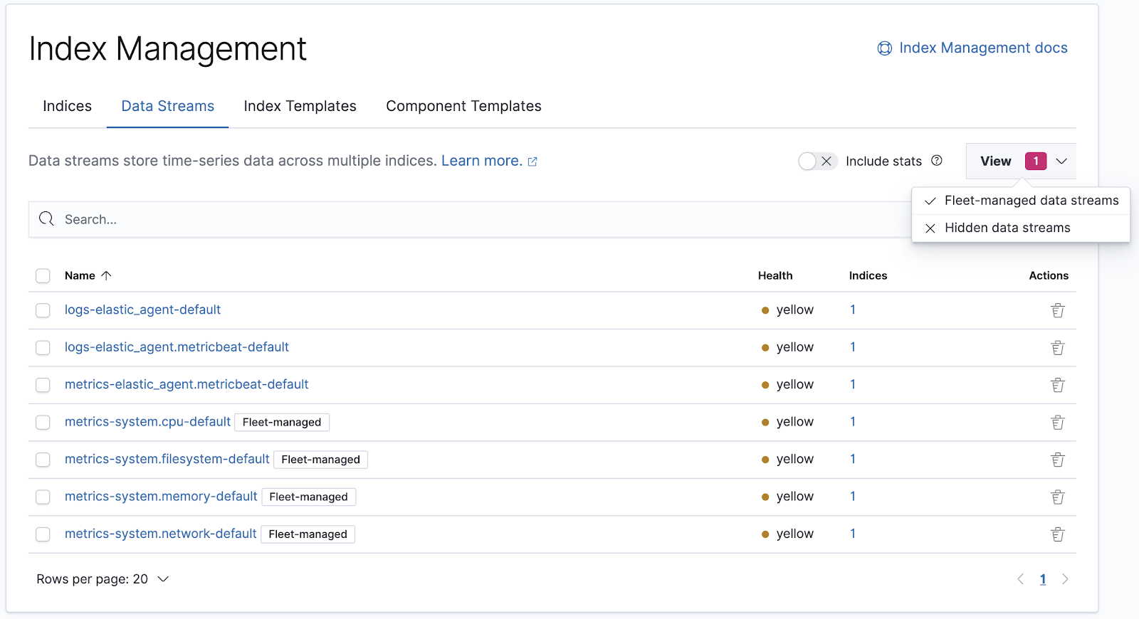 [Fleet] Add metadata to elastic agent indices/data streams · Issue #87162 · elastic/kibana · GitHub