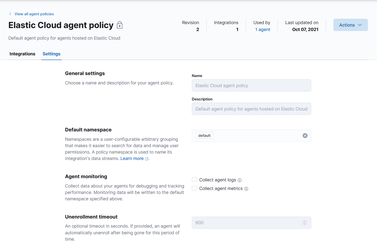 [Fleet] Unenrollment timeout does not apply to Fleet Server agent on Cloud · Issue #114543 ...