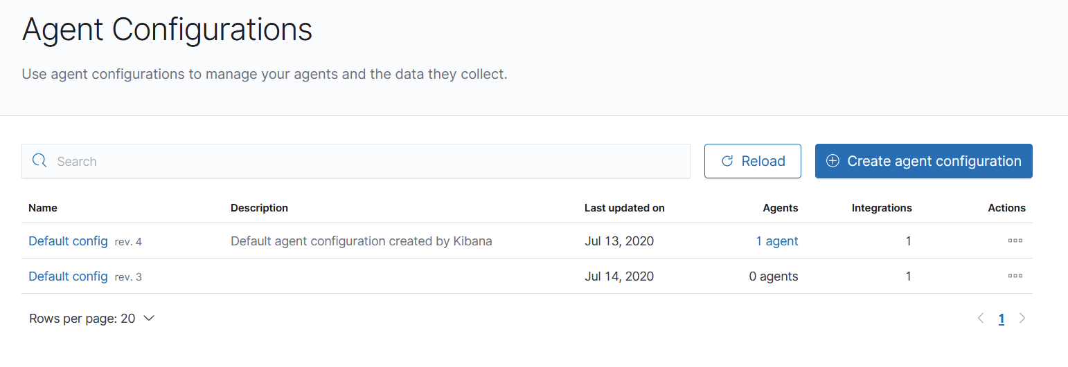 [Ingest Manager] Agent configuration names should be unique · Issue #71651 · elastic/kibana · GitHub