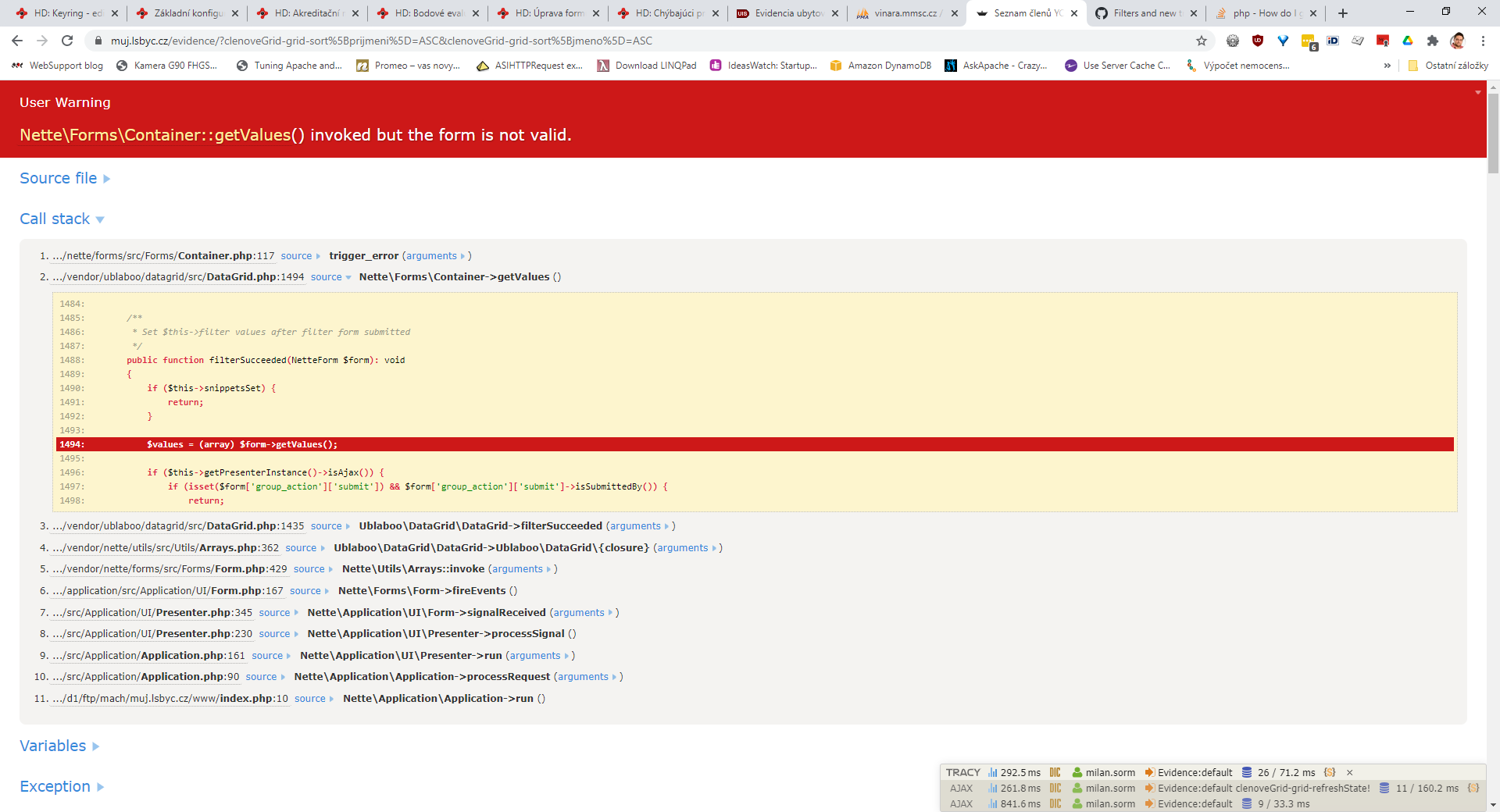 Filters and new trigger handling in Nette 3.1 · Issue #945 · contributte/datagrid · GitHub