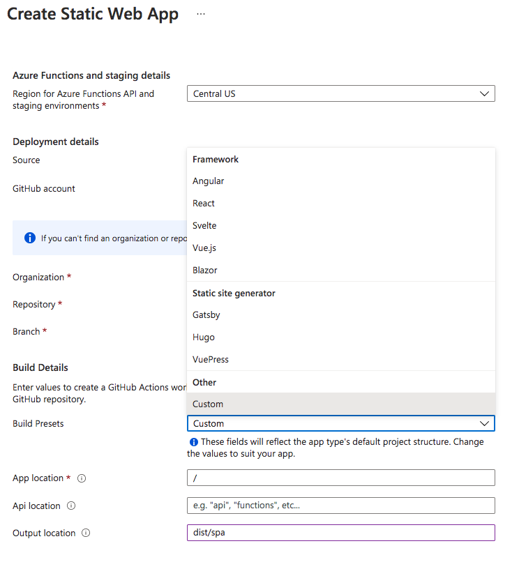 Need Help Deploying Spa Project To Azure Static Web Apps · Quasarframework Quasar · Discussion