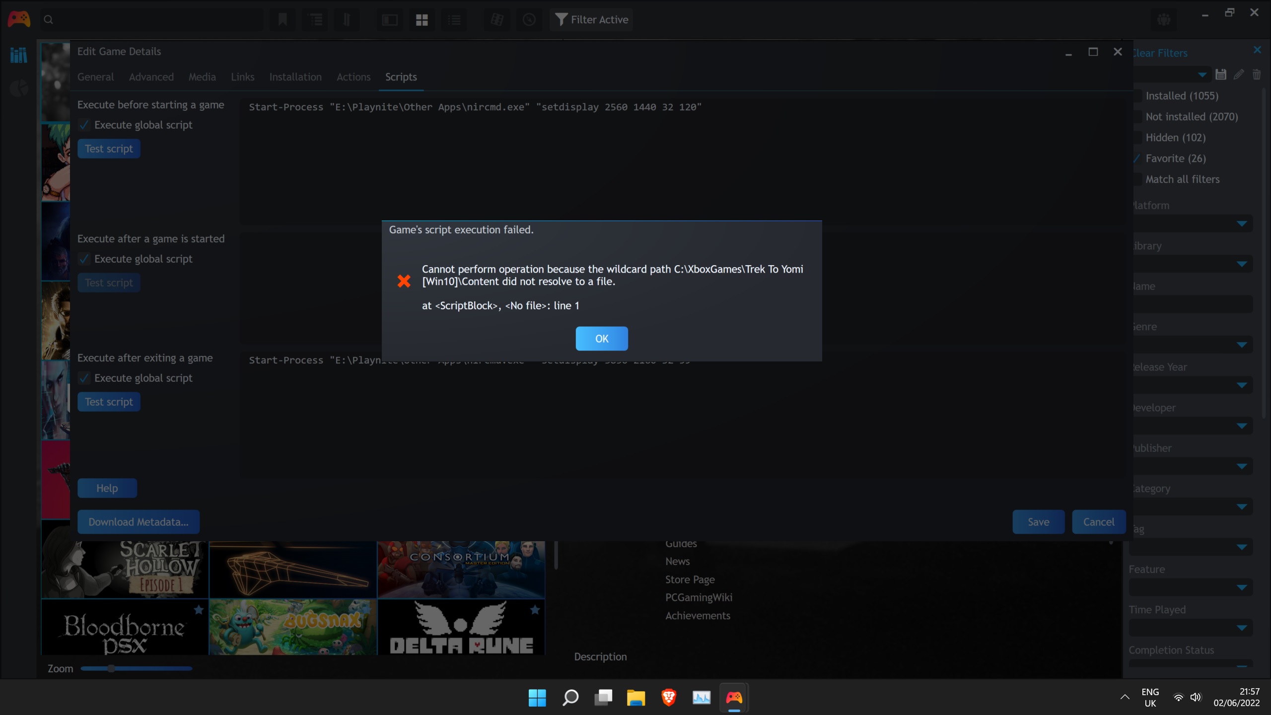 Potential conflict with using Game scripts and launching Xbox Game Pass games · Issue #2944 ...