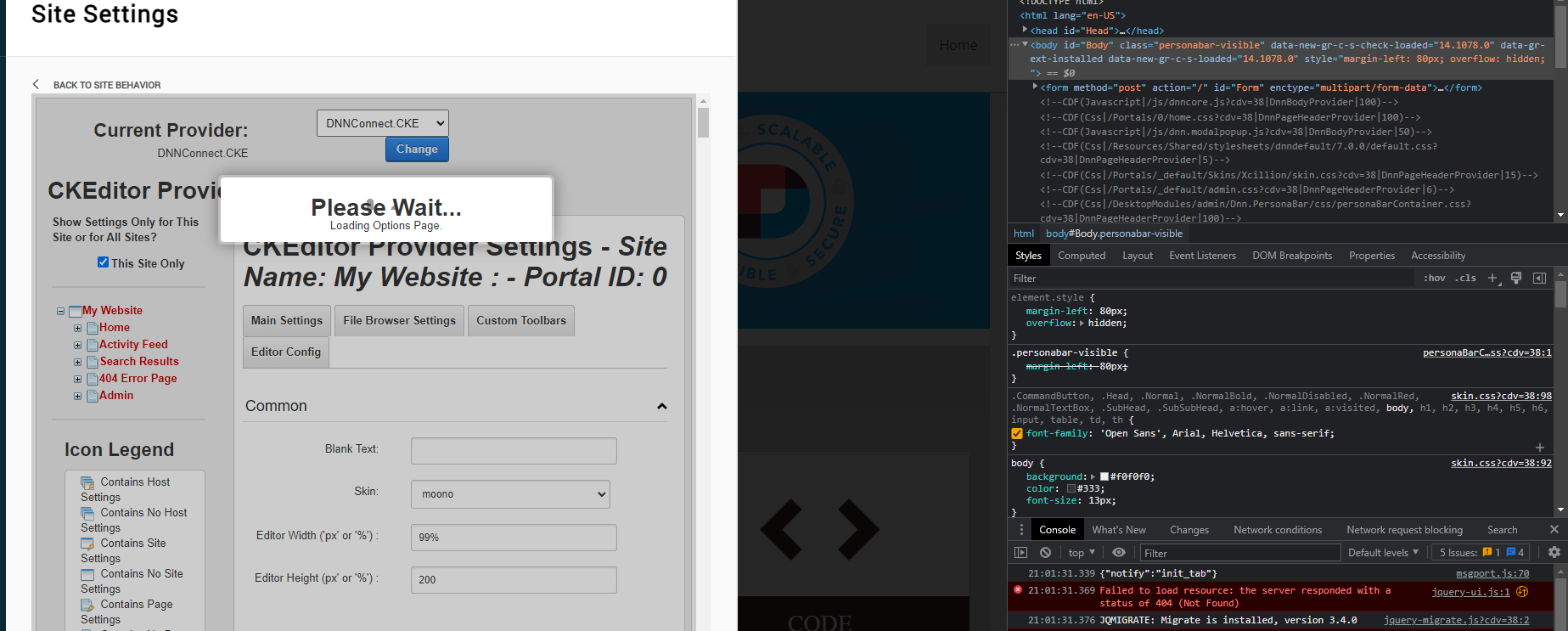 Can't change HTML Editor settings due to jQueryUI · Issue #5246 · dnnsoftware/Dnn.Platform · GitHub