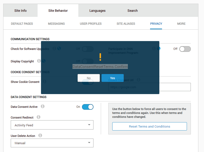 Dataconsentresetterms Confirm Not Localized · Issue 1069 · Dnnsoftware Dnn Adminexperience · Github