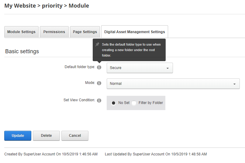 DAM: Can't change folder type from standard to secure · Issue #3060 · dnnsoftware/Dnn.Platform ...