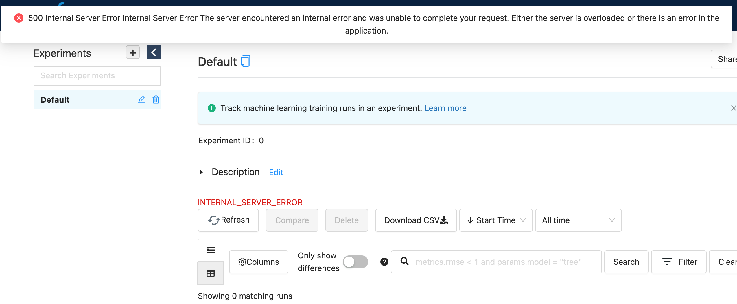 Bug Internalservererror When Using Mssql As Backend Store · Issue 5360 · Mlflowmlflow · Github