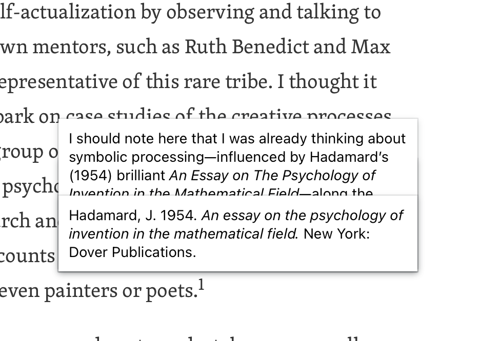 Add the ability to create references inside footnotes and captions ...