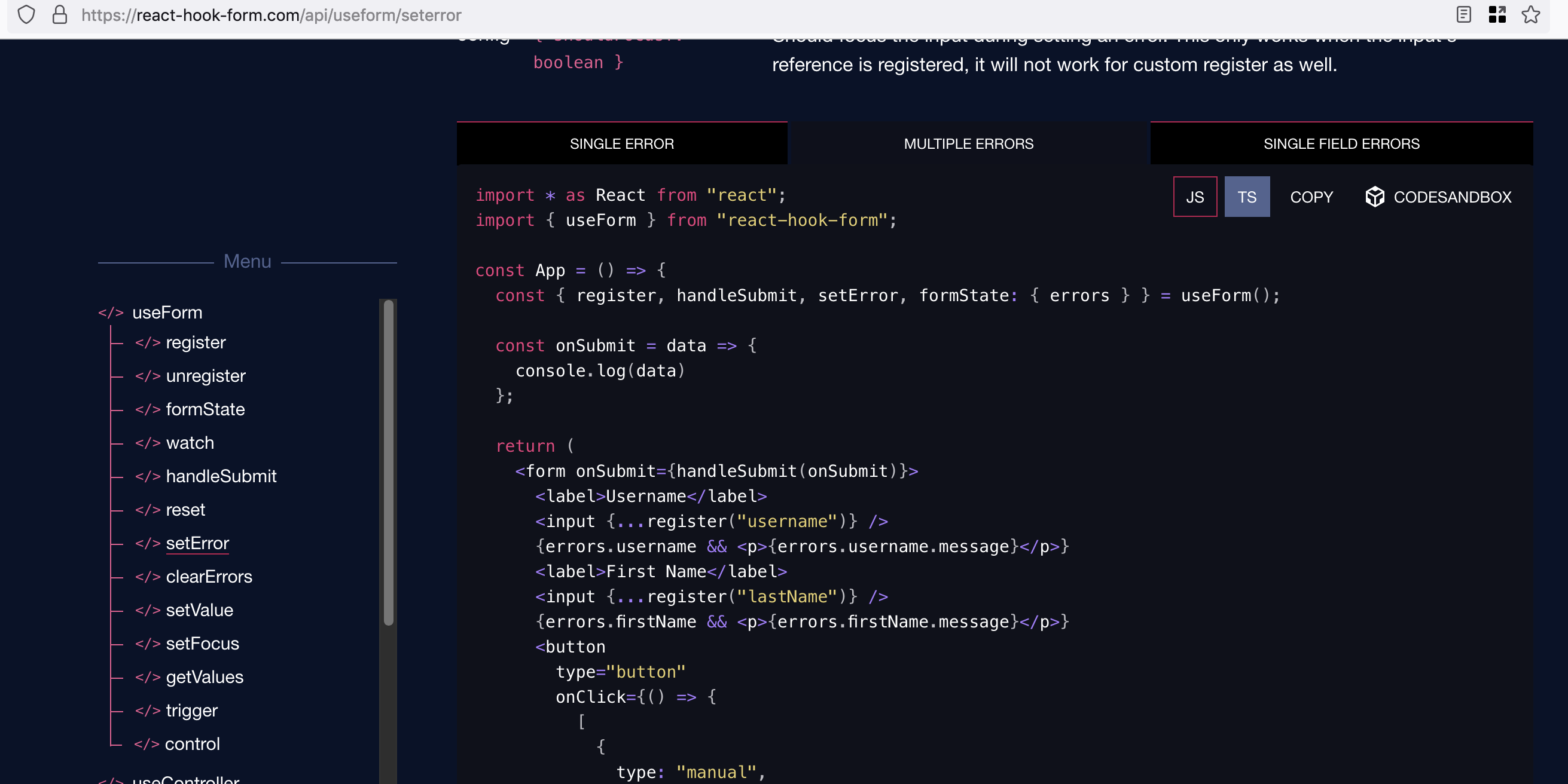 How to handle submit errors (not validation)? · react-hook-form ...